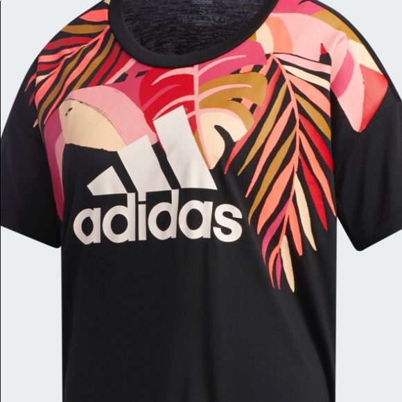adidas | Tops | Farm Rio X Adidas Tropical Toucan Black Crop | Poshmark